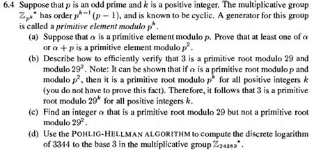 Suppose That P Is An Odd Prime And K Is A Positive Chegg Com