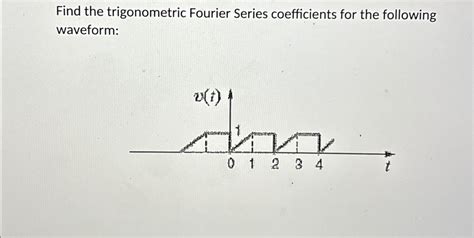 Solved Find The Trigonometric Fourier Series Coefficients