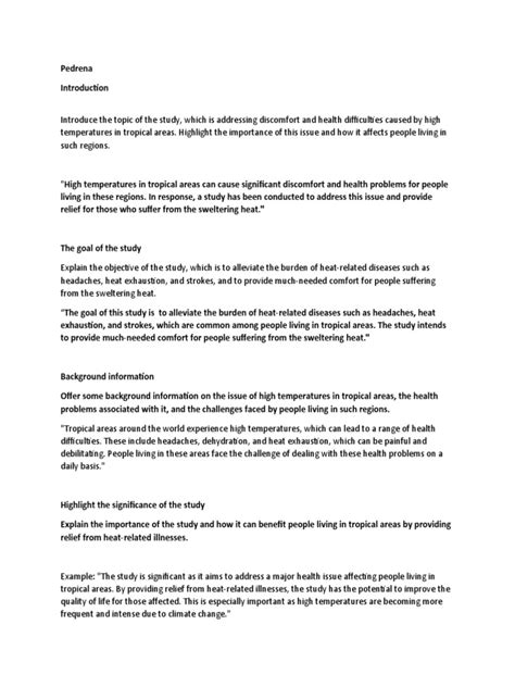 Pedrena Guide Script Pdf Quality Of Life Hyperthermia