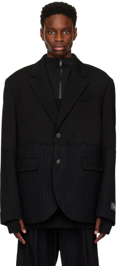 ader error black amon blazer ssense