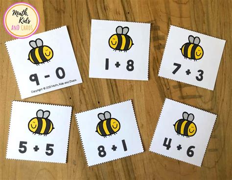 Bees And Hives Sorting Activity Addition And Subtraction Within 10
