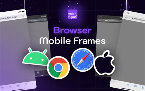 mobile web browser ui frames figma