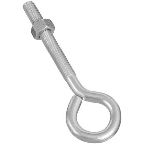 National 516 In X 4 In Zinc Eye Bolt With Hex Nut N221226 Pack Of 10