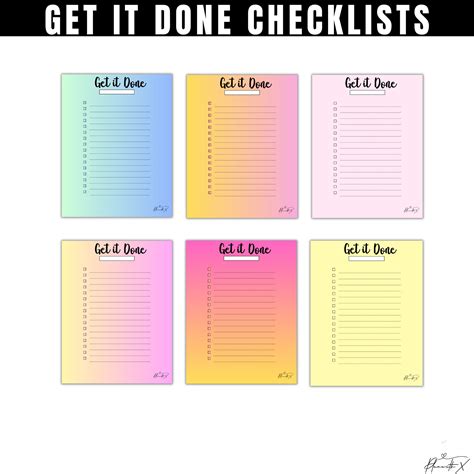 Checklist Template Bundle Checklist Template Checklist Notepad Checklist Editable Template