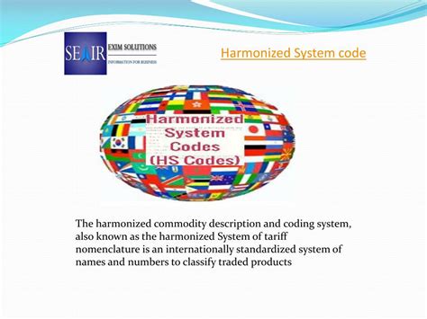 Ppt Get Data Of All Harmonized System Code From Seair Powerpoint