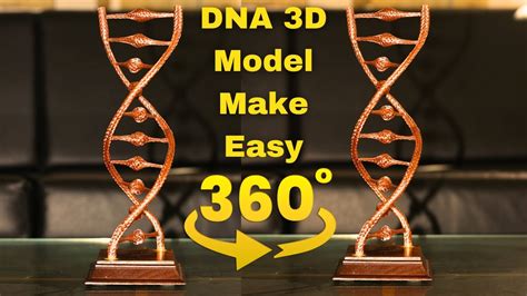 How To Make Dna 3d Model Using Copper Wire Science Project Diy At Home Working Model Rotating