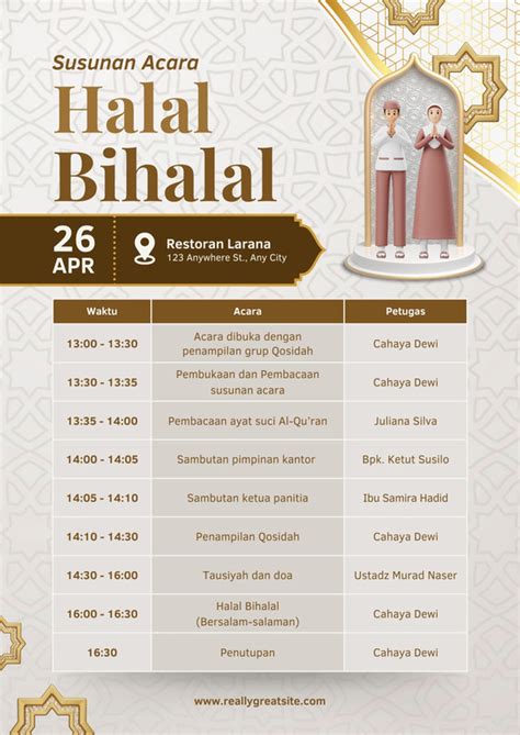 Gratis Contoh Program Acara Terbaik Canva