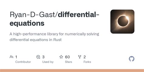Github Ryan D Gastdifferential Equations A High Performance Library