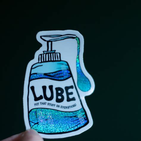 Lube Bottle Sticker Sparkly Sex Positive Sticker Etsy