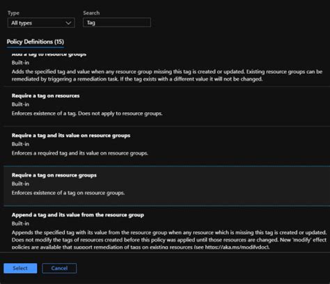 Azure Built In Tagging Policy Deny The Creation Of A Resource Group
