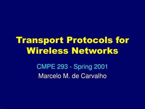PPT Transport Protocols For Wireless Networks PowerPoint Presentation