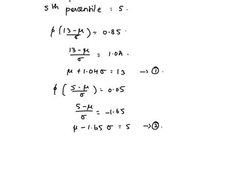 Solved 1 Point Consider A Normal Distribution Curve Where 65th