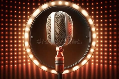 Retro Microphone Dynamic Microphone Stock Illustration Illustration