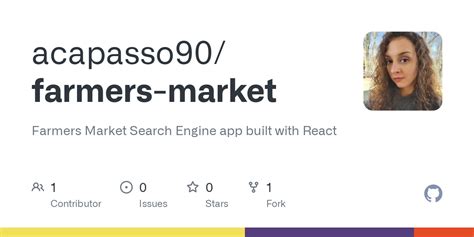 GitHub Acapasso Farmers Market Farmers Market Search Engine App Built With React
