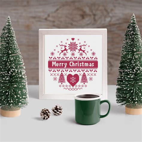 Scandinavian Christmas Cross Stitch Kit Scand Folksy