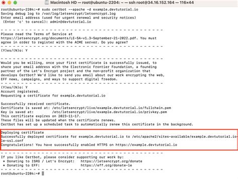 How To Install Let S Encrypt SSL With Apache On Ubuntu Devtutorial