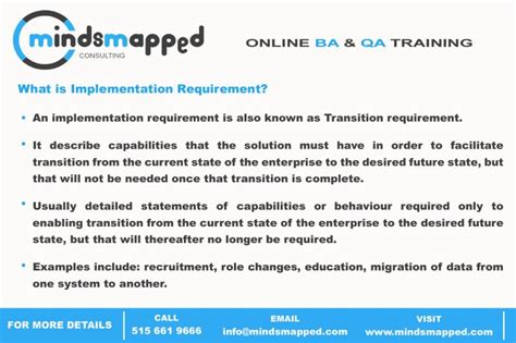Implementation Requirement Mindsmapped Consulting