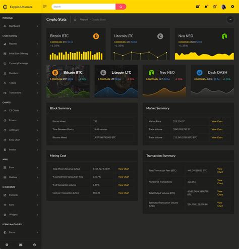 crypto ultimate cryptocurrency dashboard admin template with ui framework