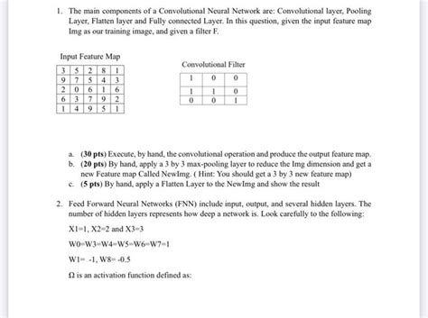 Solved The Main Components Of A Convolutional Neural Chegg