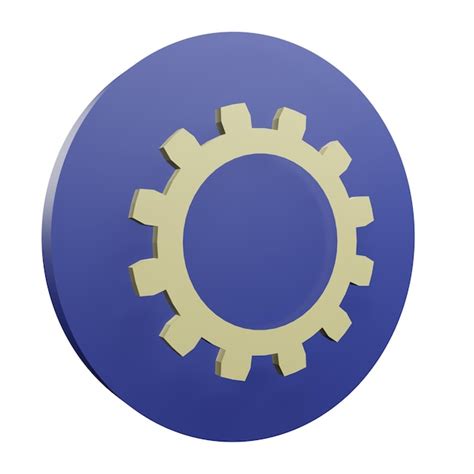 Premium Psd 3 D Illustration Of Setting Button Uiux Icon With Premium Psd 3 D Illustration Of Setting Button Uiux Icon With