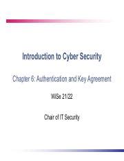 Chapter Authentication And Key Agreement Pdf Introduction To Cyber Security Chapter