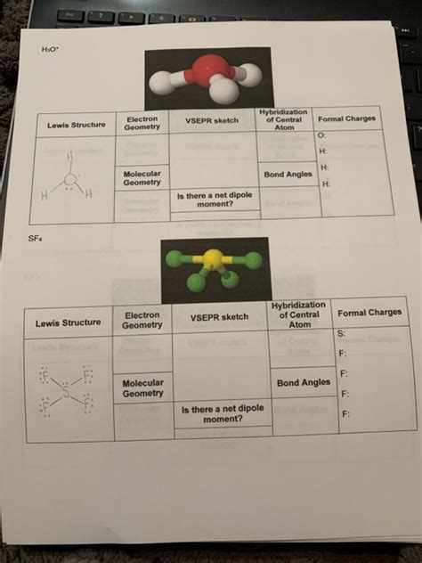 Solved Ho Lewis Structure Electron Geometry Vsepr Sketch