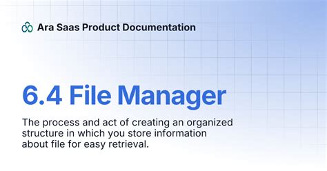 64 File Manager Ara Saas Product Documentation
