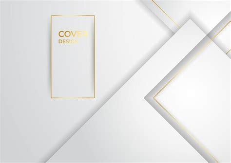 라인 골드 3d 종이 컷 스타일이 있는 흰색 추상 배경 럭셔리 디자인 현대 개념에 대한 벡터 일러스트 레이 션 프리미엄 벡터