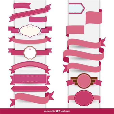 Pink Ribbon Template Vectors And Illustrations For Free Download Freepik