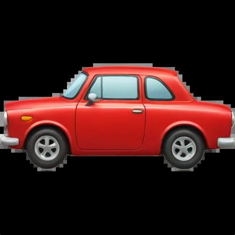 Happy Little Red Car Emoji Ai Emoji Generator