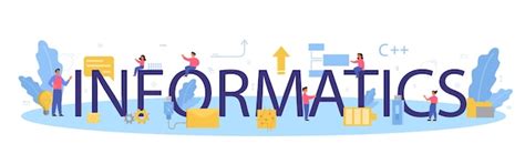 Premium Vector Informatics Typographic Header