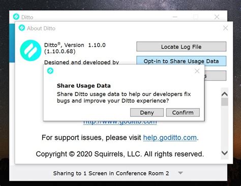 How To Opt In Or Out Of Data Usage Sharing For Ditto