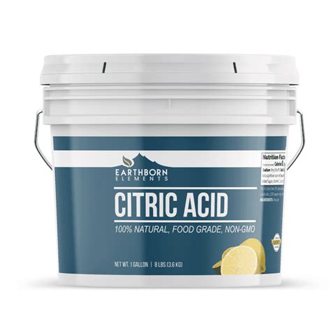 Earthborn Elements Pure Citric Acid 1 Gallon Food Additive
