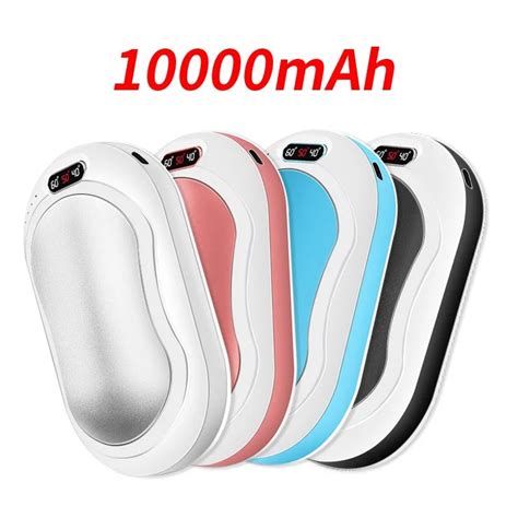 핸드 워머 10000mah 전기 핸드 워머 충전식 휴대용 핸드 온도 디스플레이 Usb 휴대용 소스 Led 손전등 Aliexpress