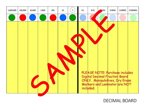 Montessori Decimal Board