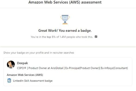 deepak kumar deo on linkedin linkedinskillassessment aws aws cloud