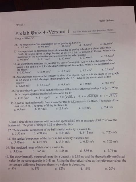 Solved The Magnitude Of The Acceleration Due To Gravity On