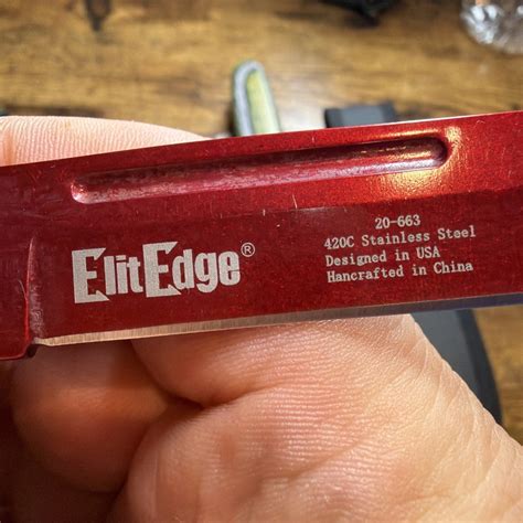 Lot Of 5 New Knives Brass Pro Shop Pocket Knife Elite Edge Red Dagger