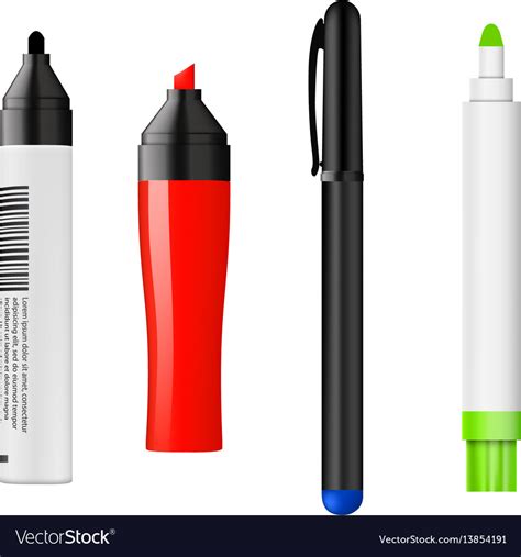 Different Marker Color Set Royalty Free Vector Image