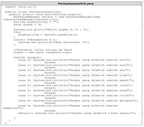percabangan if else dan switch pemograman