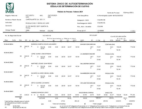 507846918 Ejemplo De Cedula Del Sua Imss Sistema Único De