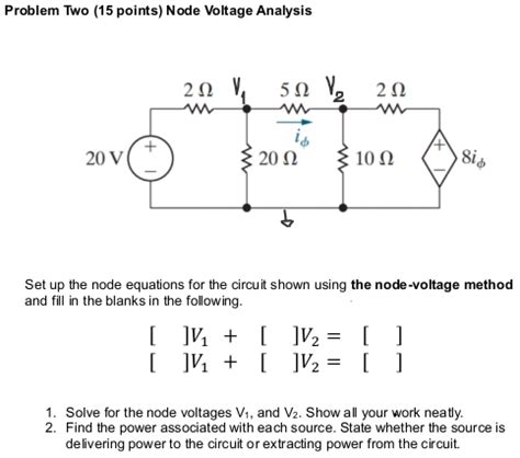 Solved Problem Two Points Node Voltage Analysis Set Up Chegg Com