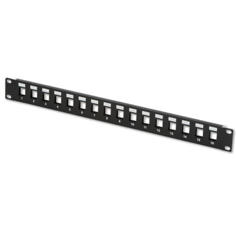 U Port Blank Keystone Patch Panel Black Networking From Lindy UK