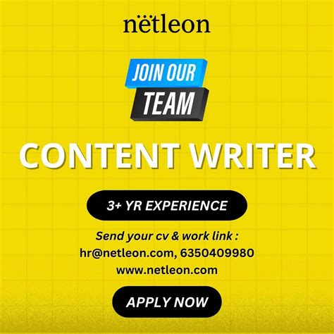 Netleon Technologies Pvt Ltd On Linkedin Contentwriter Jobopportunity Hiringnow Joinourteam