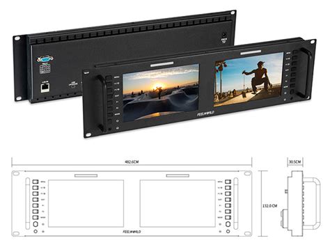 Feelworld D71 Plus 7 Inch 3ru Hdmi Sdi Rack Mount Monitor With Wavefor Feelworld Official Store