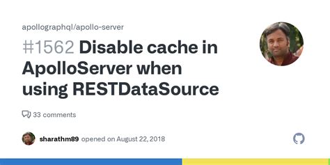 Disable Cache In ApolloServer When Using RESTDataSource Issue Apollographql Apollo