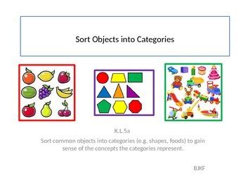 Sort Objects Into Categories With Babe Worksheet By Visual Representation
