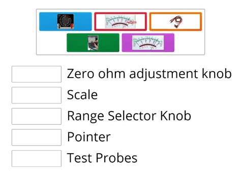 Parts Of Analog Multitester Match Up Parts Of Analog Multitester Match Up