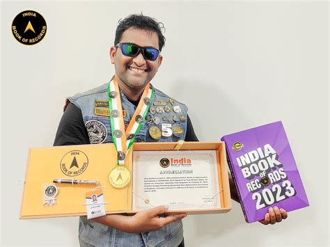 Arun Raj Appreciation India Book Of Records