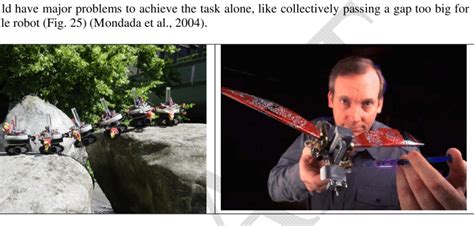 Left A Swarm Bot Passing A Gap Right R Michelson And An Entomopter Download Scientific